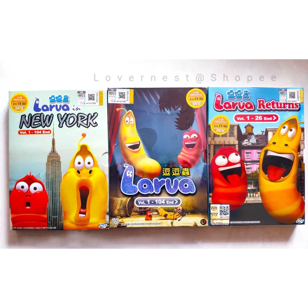 Larva 逗逗蟲 DVD - Larva Larva In New York Larva Returns | Shopee Malaysia