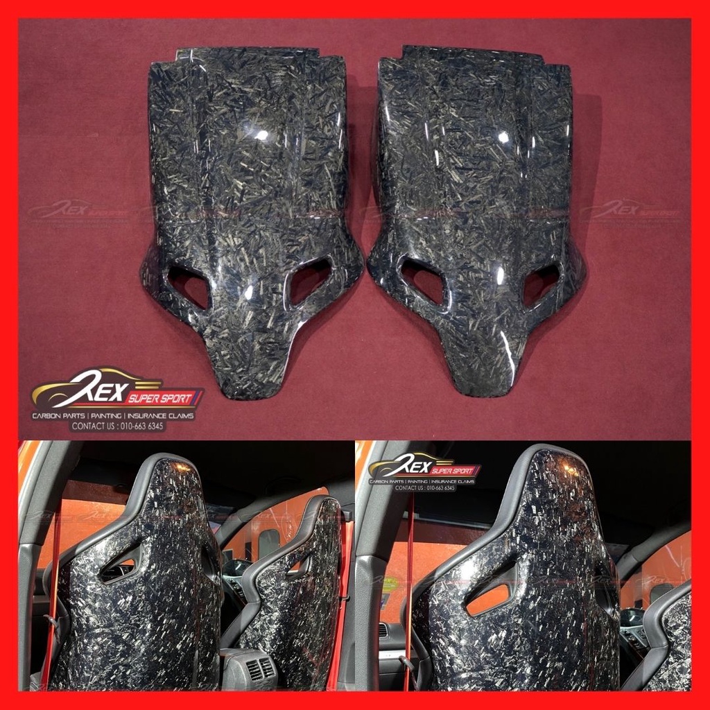 Real Forged Carbon Fiber All Volkswagen R Bucket Seat Cover VW Golf Mk6 ...