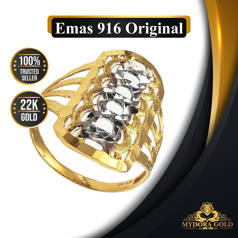 MydoraGold Cincin Fesyen Series | Cincin Coco Datin 2C | Cincin Emas ...