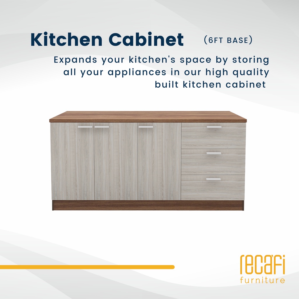 Recafi Furniture 6FT Base unit Kitchen Cabinet | Kitchen Sideboard ...