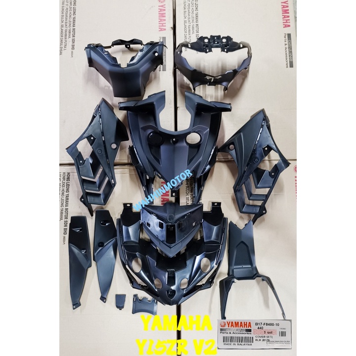 100% ORIGINAL HLY YAMAHA Y15ZR V2 Y SUKU Y15 BLACK COLOUR INNER SET COVER COVERSET INNERSET B17 ...