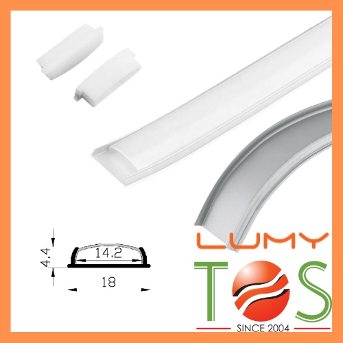 LUMY【0.5M/1M/1.5M/2M】U Shape Bendable LED Light Strip Aluminium Profile ...