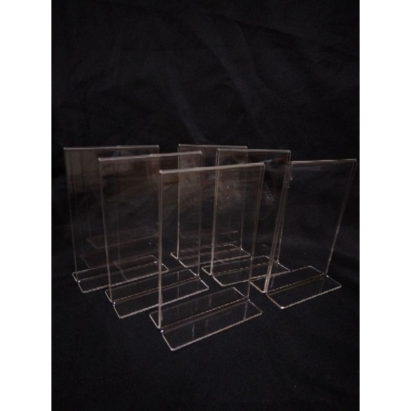 Full refund if fake, Original acrylic 4R T shape card stand, menu stand ...
