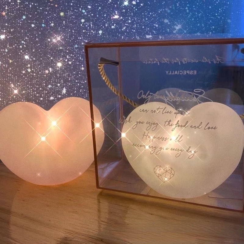 Romantic Love Heart LED Night Light Table Lamp for Valentines Day ...