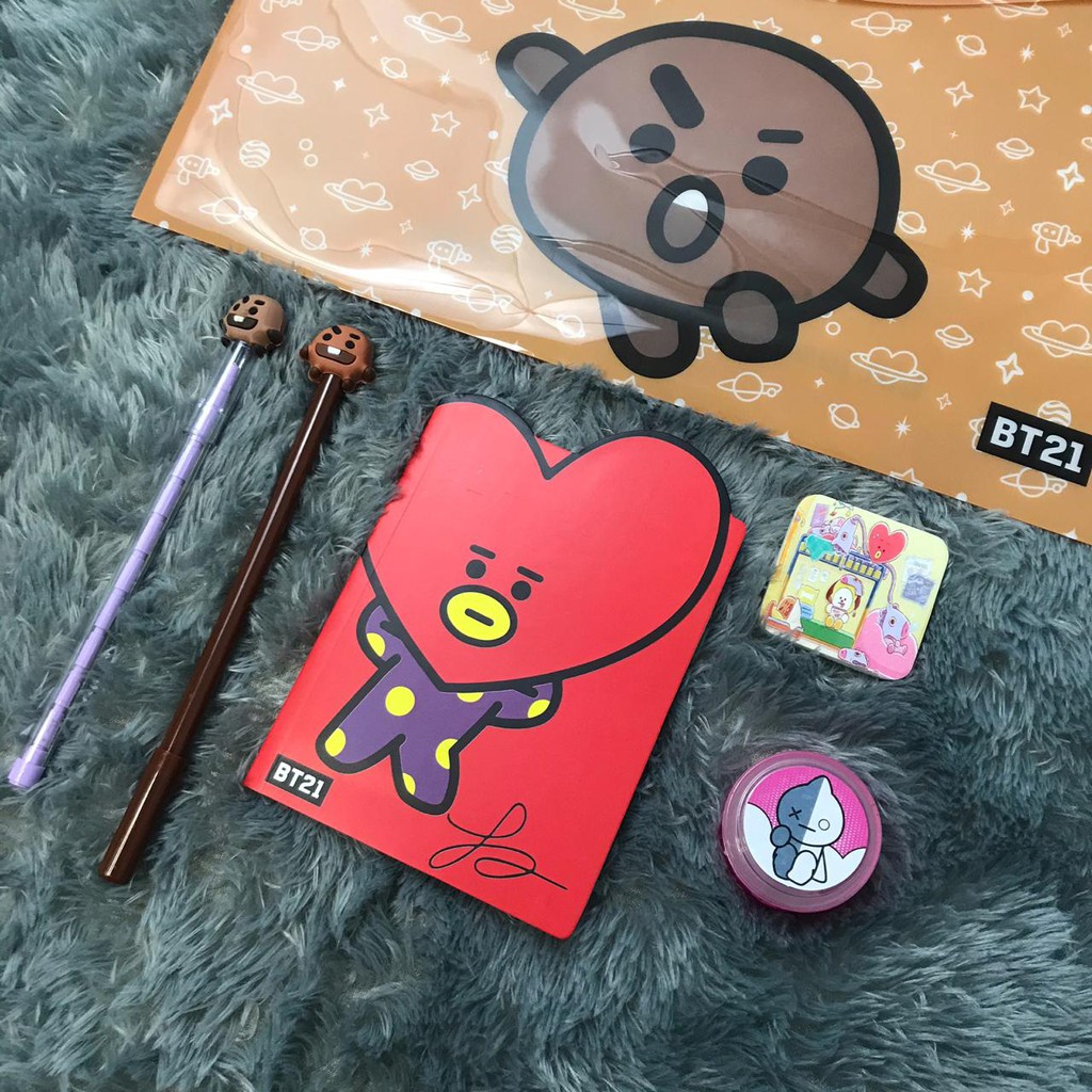 Stationery Set BT21 Pen Pencil Eraser map hvs a4 Complete Unique Gift ...