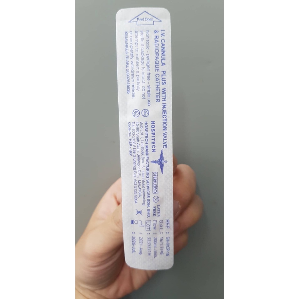 IV CANNULA / CATHETER WITH VALVE 16G GREY CANNULA BRANULA | Shopee Malaysia