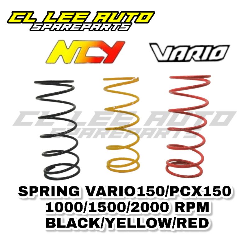HONDA VARIO PCX 150 NCY RACING PULLEY SPRING 1000RPM 1500RPM 2000RPM ...