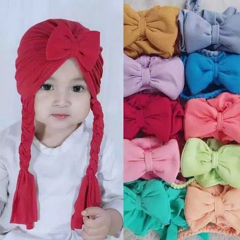 Ciput TURBAN Children Braid Plain 0-3 Years All Size | Shopee Malaysia