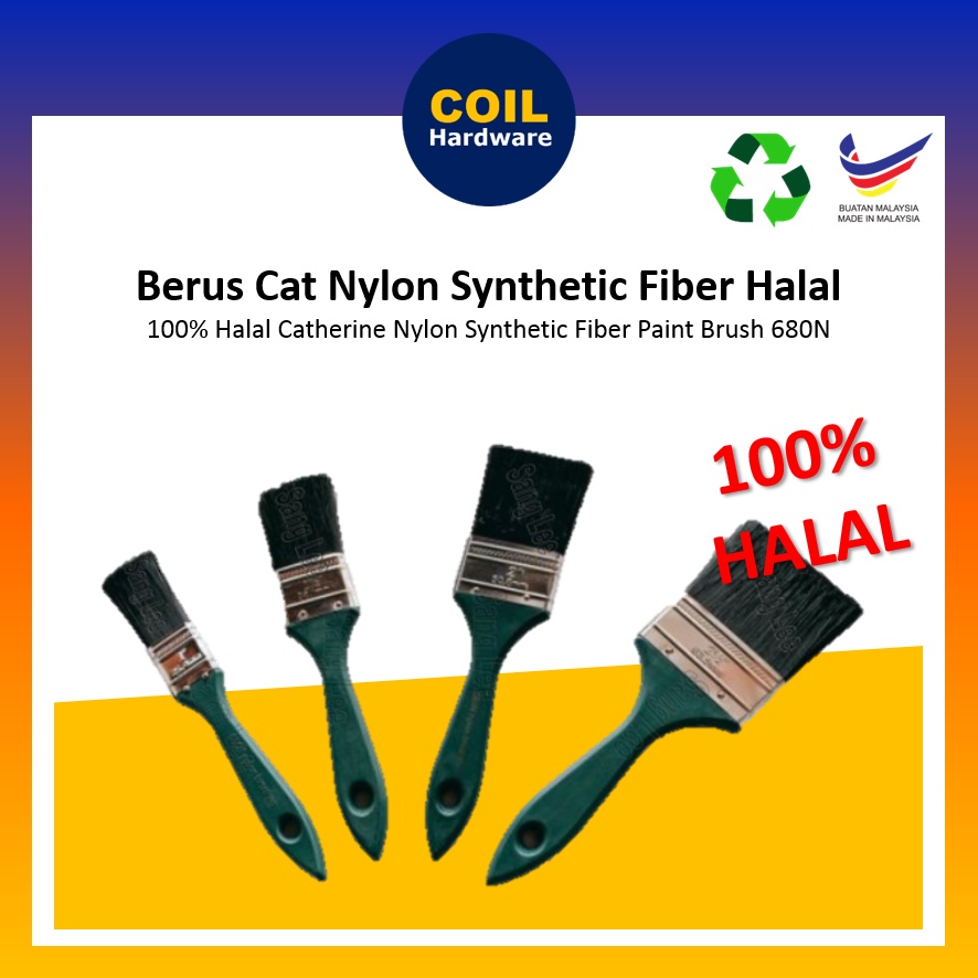100% Halal [680N] 💯 CATHRINE Nylon Synthetic Fiber Paint Brush / Berus ...
