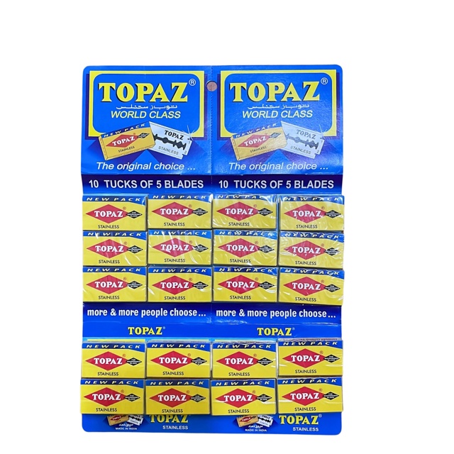 【Topaz】Mata Pisau Cukur Lelaki / Razor Blade Refill Stainless Steel 5s ...