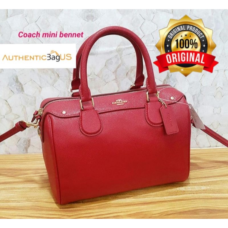 (Original) Coach MINI Bennet Red | Shopee Malaysia