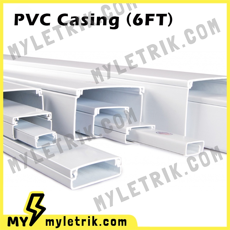 6FT PVC Wiring Casing / Electrical Casing / Trunking Wire / Casing ...
