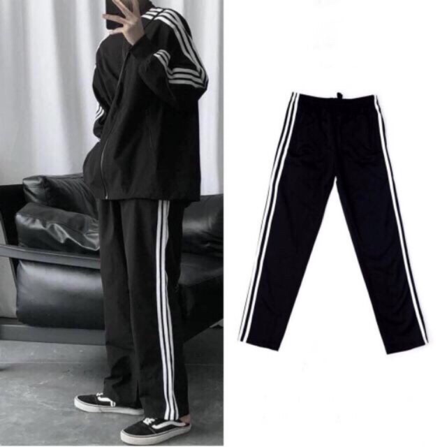 Beautiful umi 3-stripe pants (cut leg - straight leg - tapered leg ...