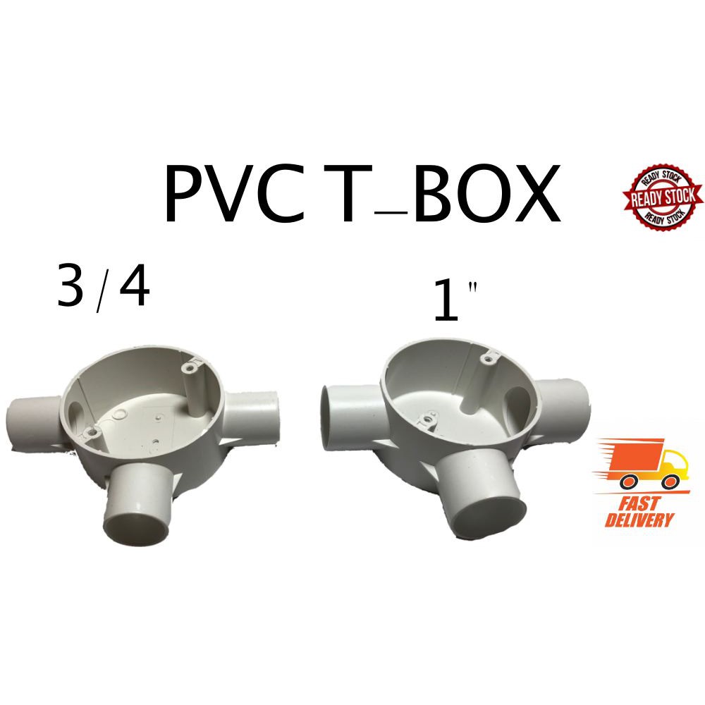 { 1PCS} 3/4/1" PVC BOX ACCESSORIES TEE/ELOW/LONG BEND/1 WAY BOX/2 WAY ...