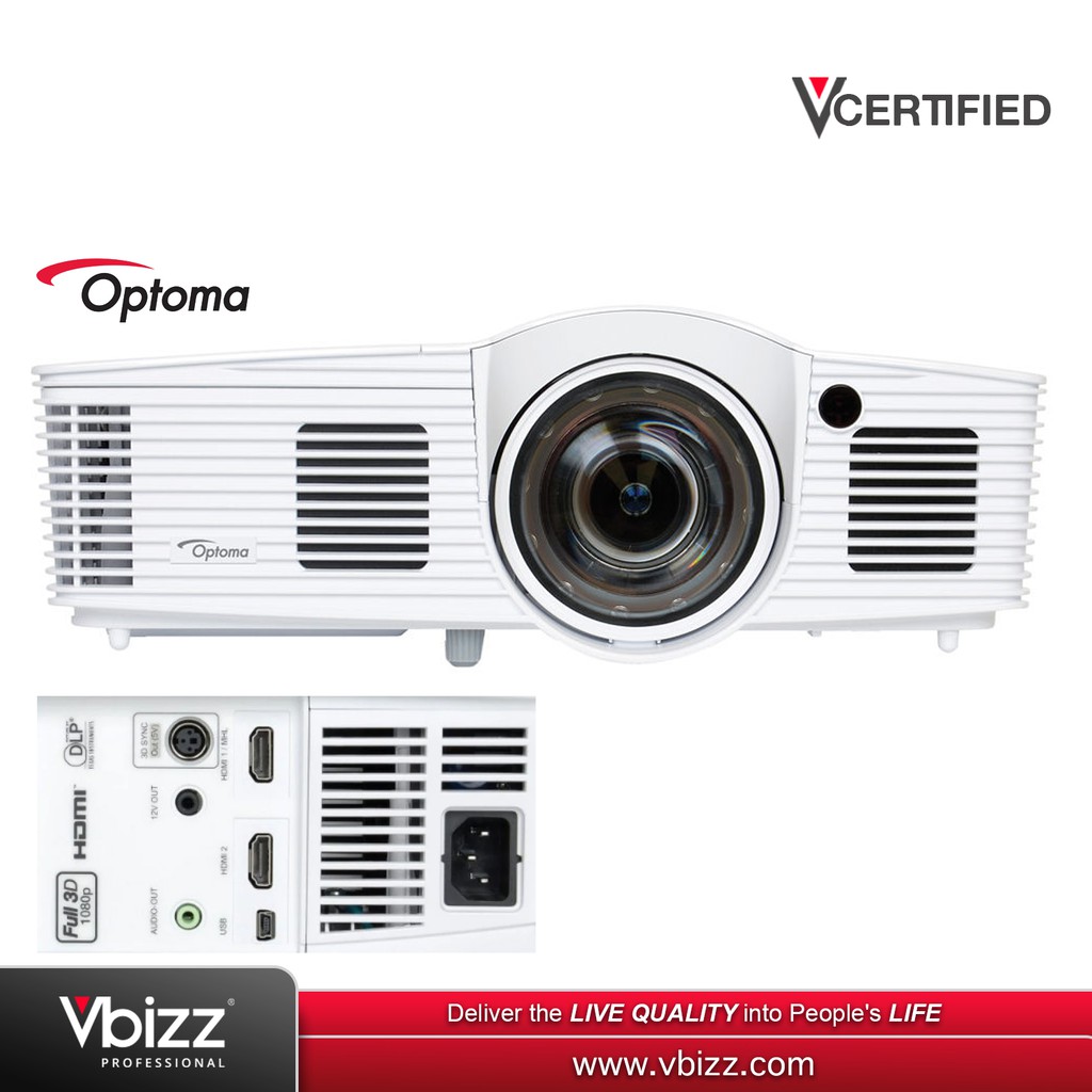 OPTOMA GT1080 HDR Short Throw Home Theater Projector (GT-1080-HDR ...