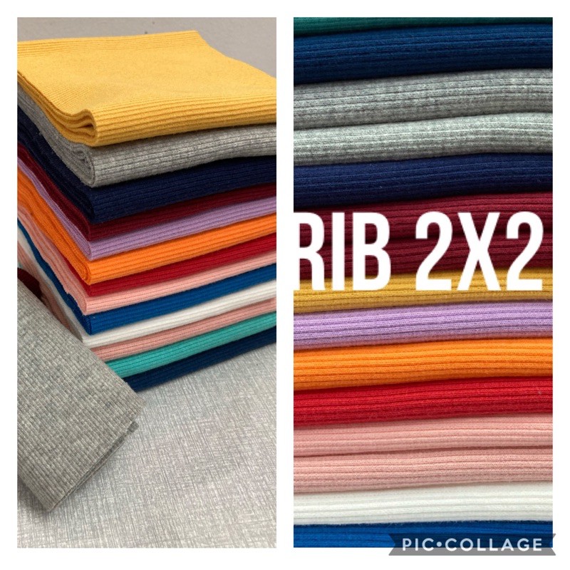 🔥RIB 2by2🔥Rib 2x2🔥Rib 40s🔥 RIB Spandex Limited Plain | Shopee Malaysia