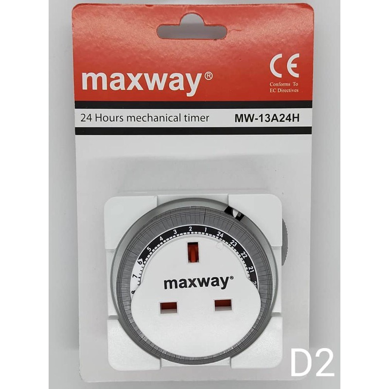 Maxway 24hrs 13A Plug in Timer (SIRIM) | Shopee Malaysia