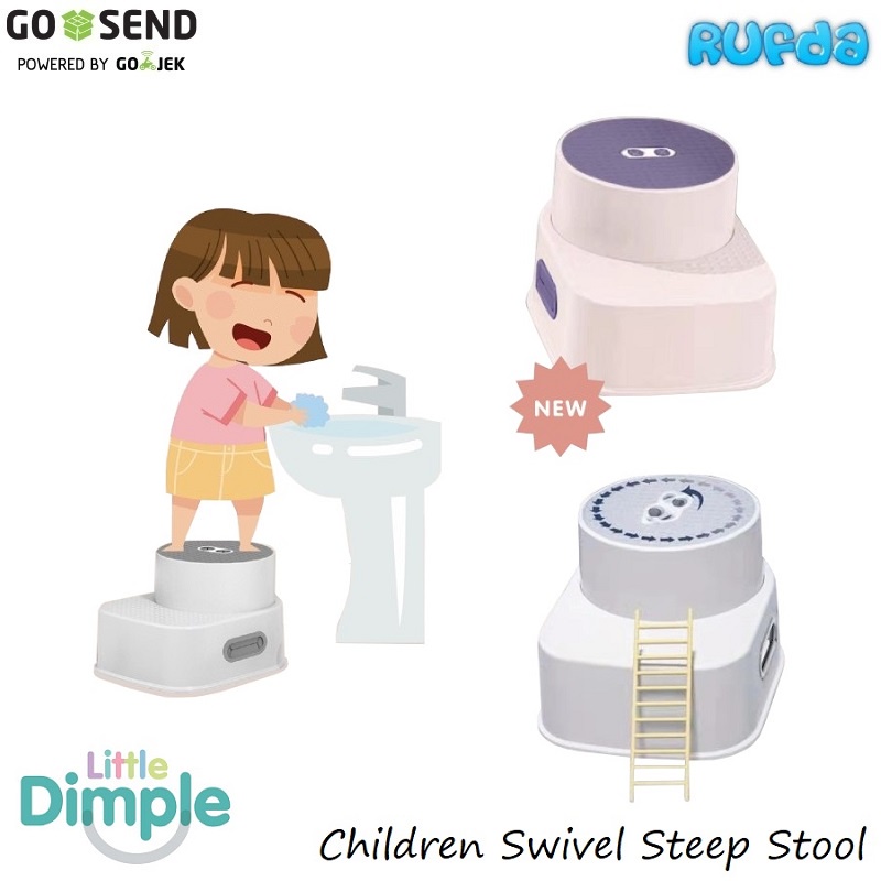 Little Dimple Children Swivel Step Stool Children's Footrest Chair ...
