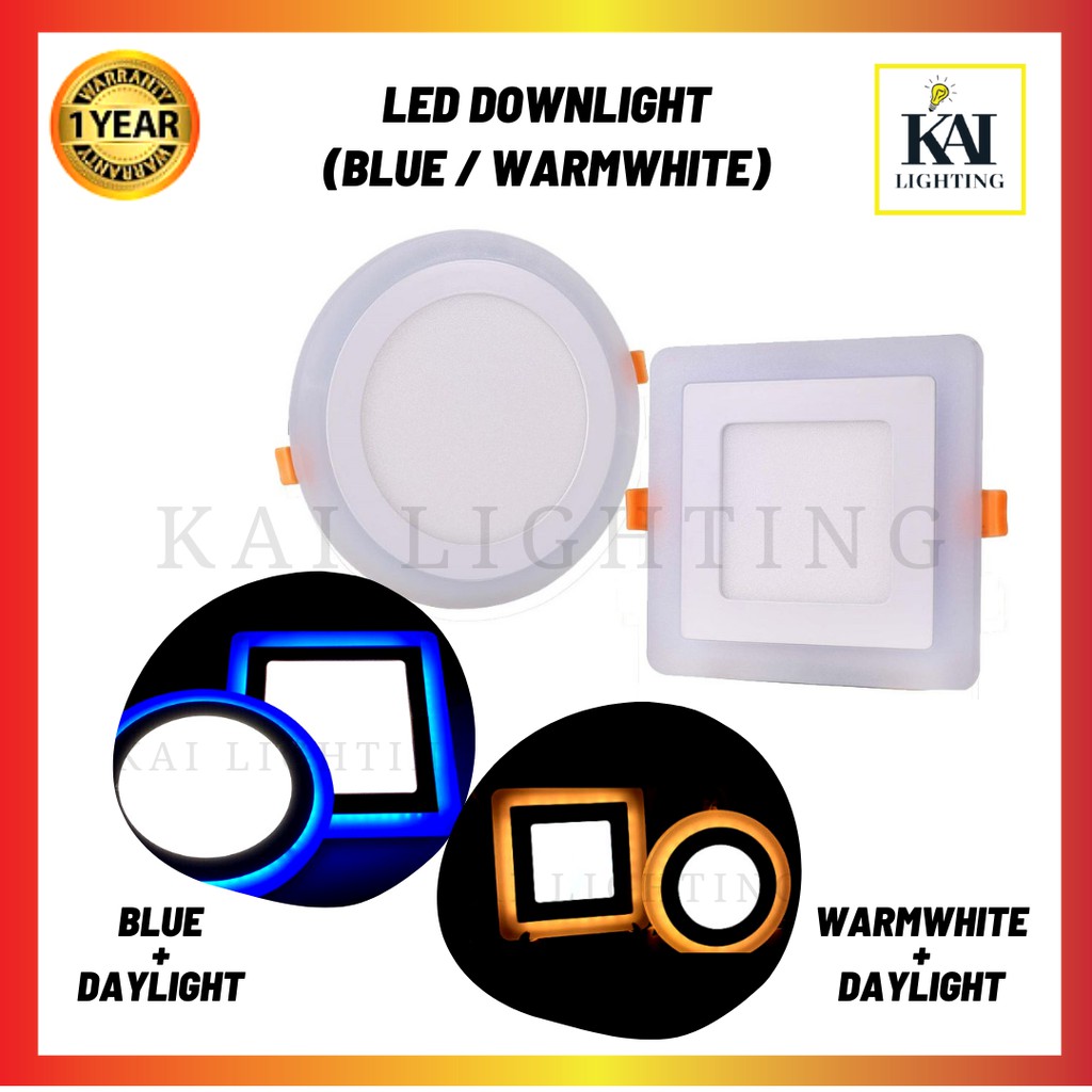 [2 Year Warranty] LED Colour Recess Downlight [12w+4w / 6w+3w] 4inch ...