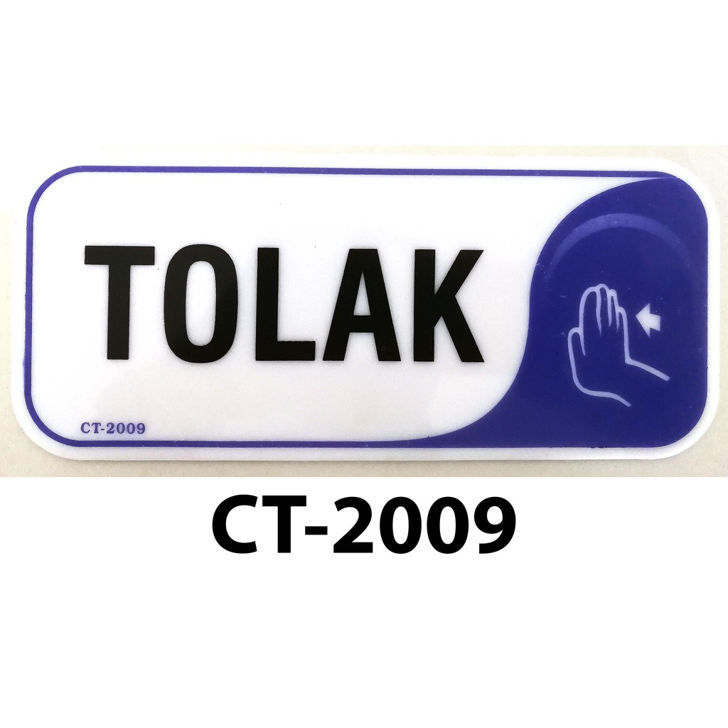 Pull Push Tarik Tolak Signboard Plastic Notice Display Plate | Shopee ...