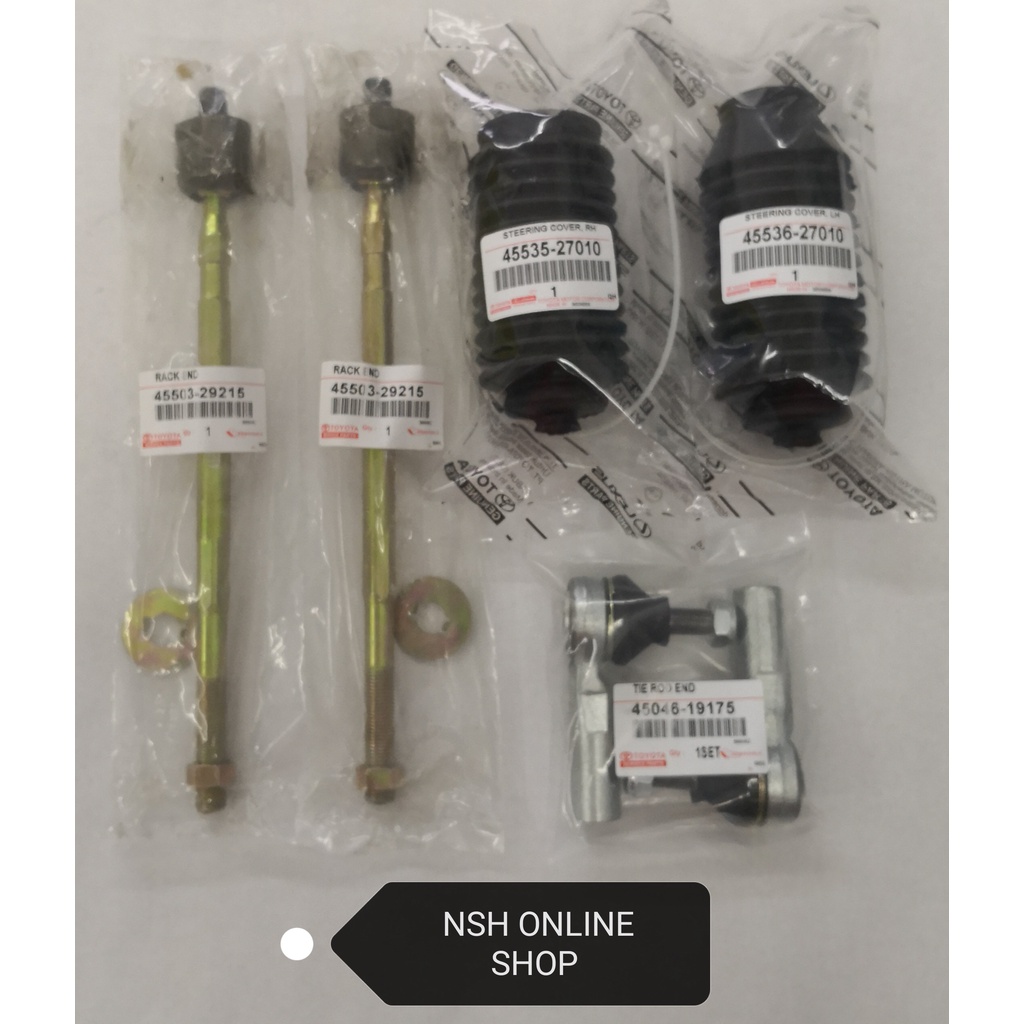 Tie Rod End+Rack End+Steering Boot Cover (Toyota Oem) for Toyota Unser ...