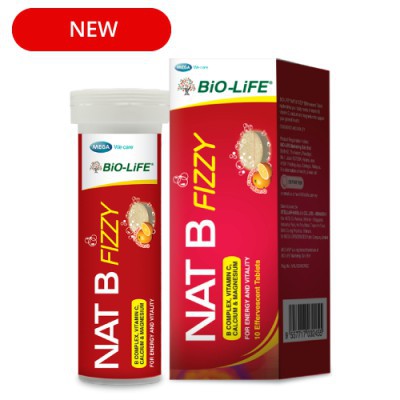 Bio-Life Nat B Fizzy Effervescent Tablets B Complex Vit C Calcium ...