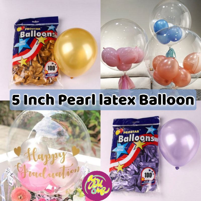 5 inch Balloon /5 inch Pearl latex Balloon / Bobo balloon small balloon ...