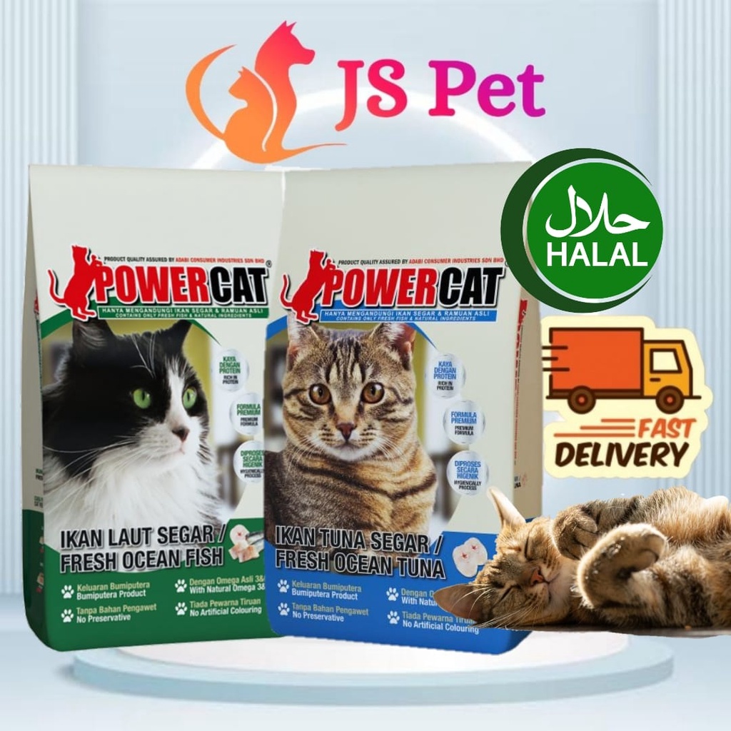 Powercat Cat Food Fresh Ocean Fish 7KG / Fresh Ocean Tuna 7KG | Shopee ...