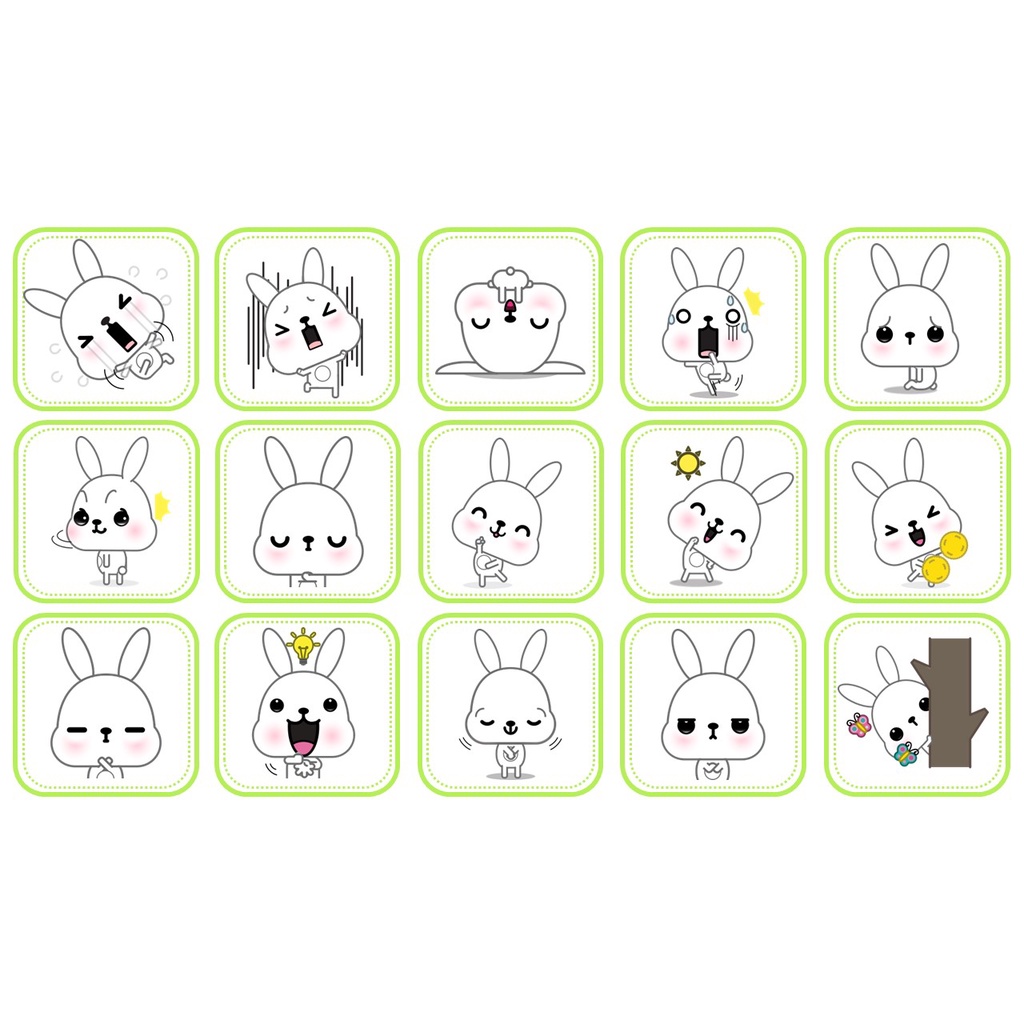 Funny Rabbit Sticker (Soft copy only with PDF format) | Shopee Malaysia
