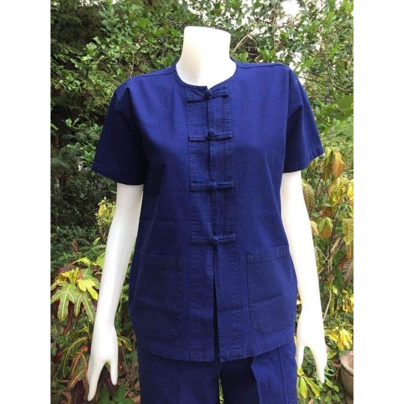 Mo Hom Shirt With Short Sleeves. Real Phrae Navy Blue Can Be Worn By ...