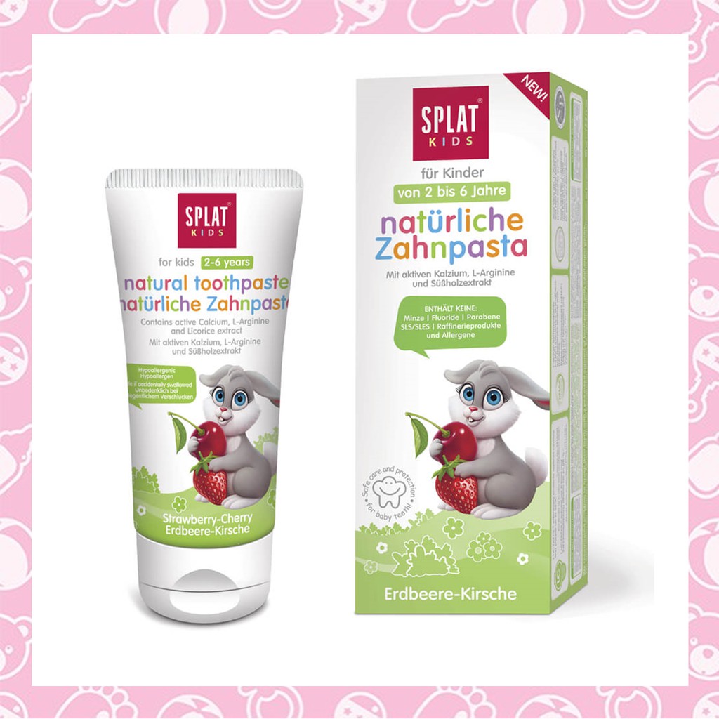 Splat Kids Natural Toothpaste (Strawberry Cherry) | Shopee Malaysia