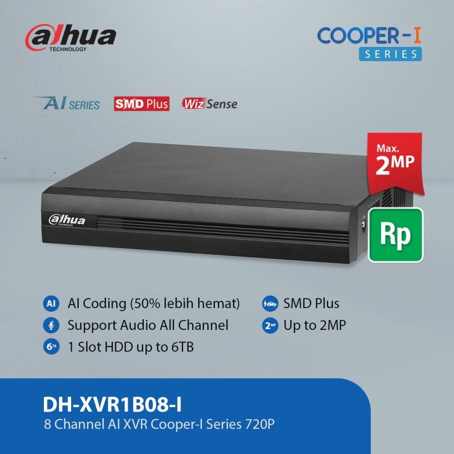 DVR DAHUA 8 CHANNEL 2MP (DH-XVR1B08-I) | Shopee Malaysia