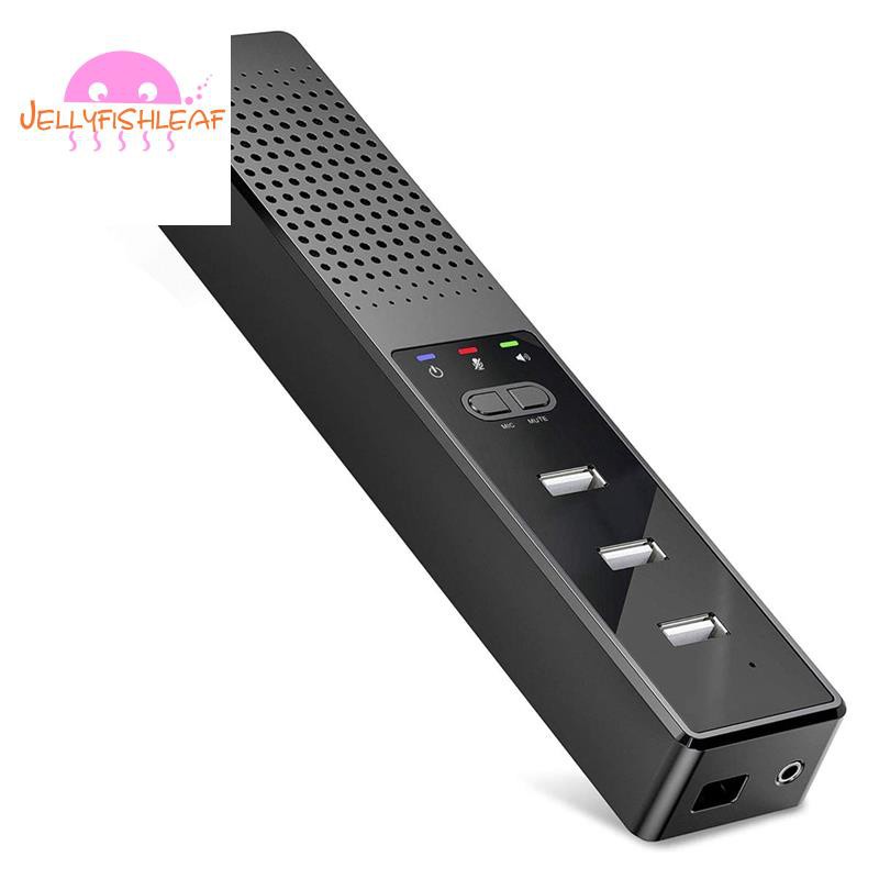 👑3 in 1 Computer Speakers with Microphone & Hubs USB Conference Speaker ...