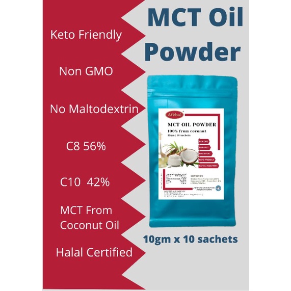 ***Afdhal MCT Oil Powder 100% From Coconut Free From Maltodextrin Keto ...