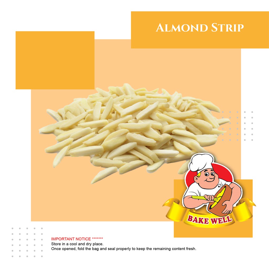 [Raw] Almond Strip /Badam Batang 1kg/500gm/250gm/100gm | Shopee Malaysia