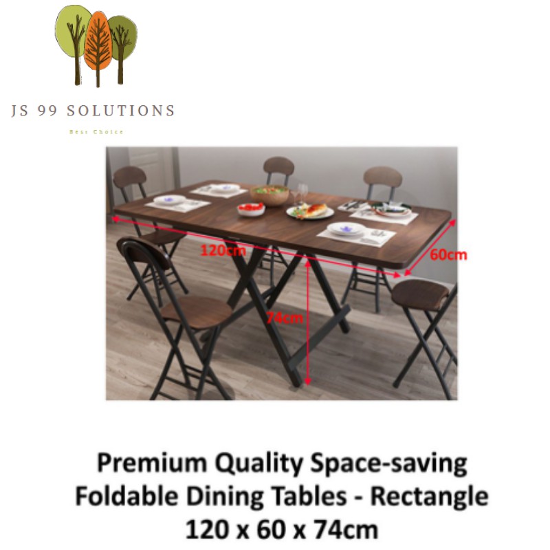 JS Table Dining Table Simple Folding Portable Table Stall Meja Lipat ...
