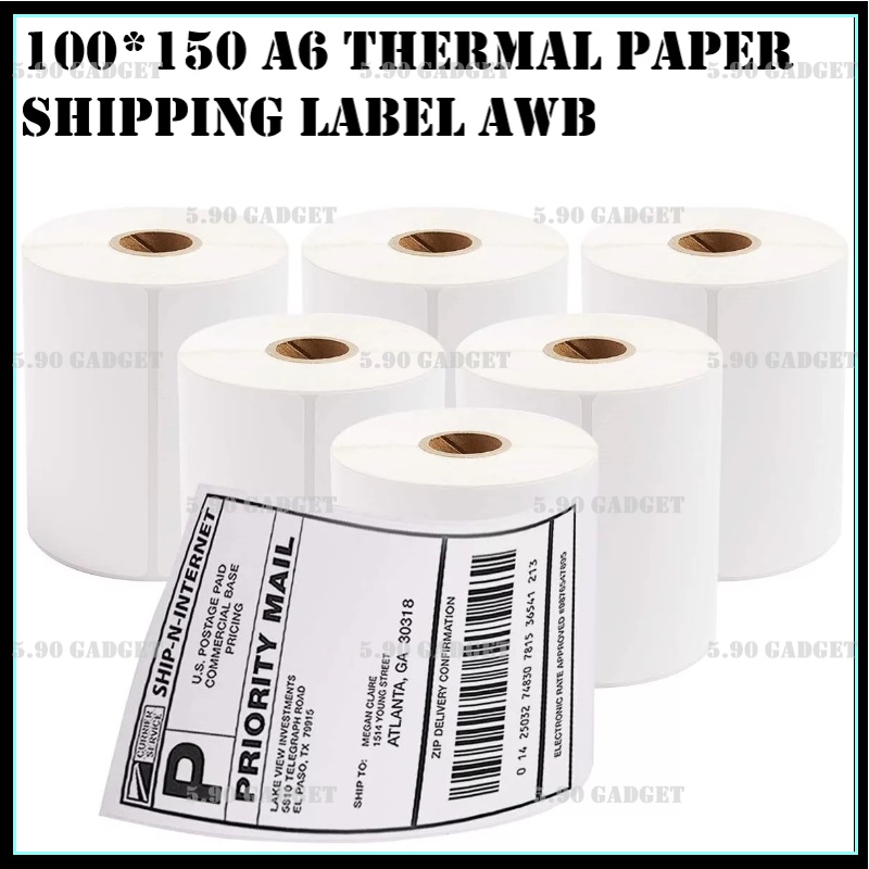 A6 Thermal Paper 100*150 Shipping Label AWB Waybill Consignment Note ...