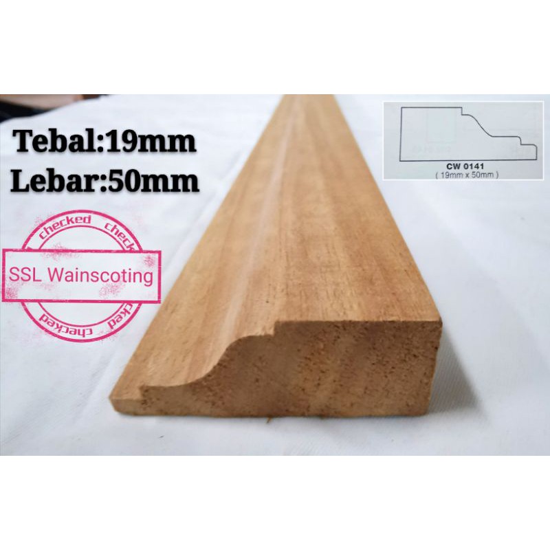 wainscoting/kayu frame /kayu biding /kayu siping/nyatoh kayu | Shopee ...