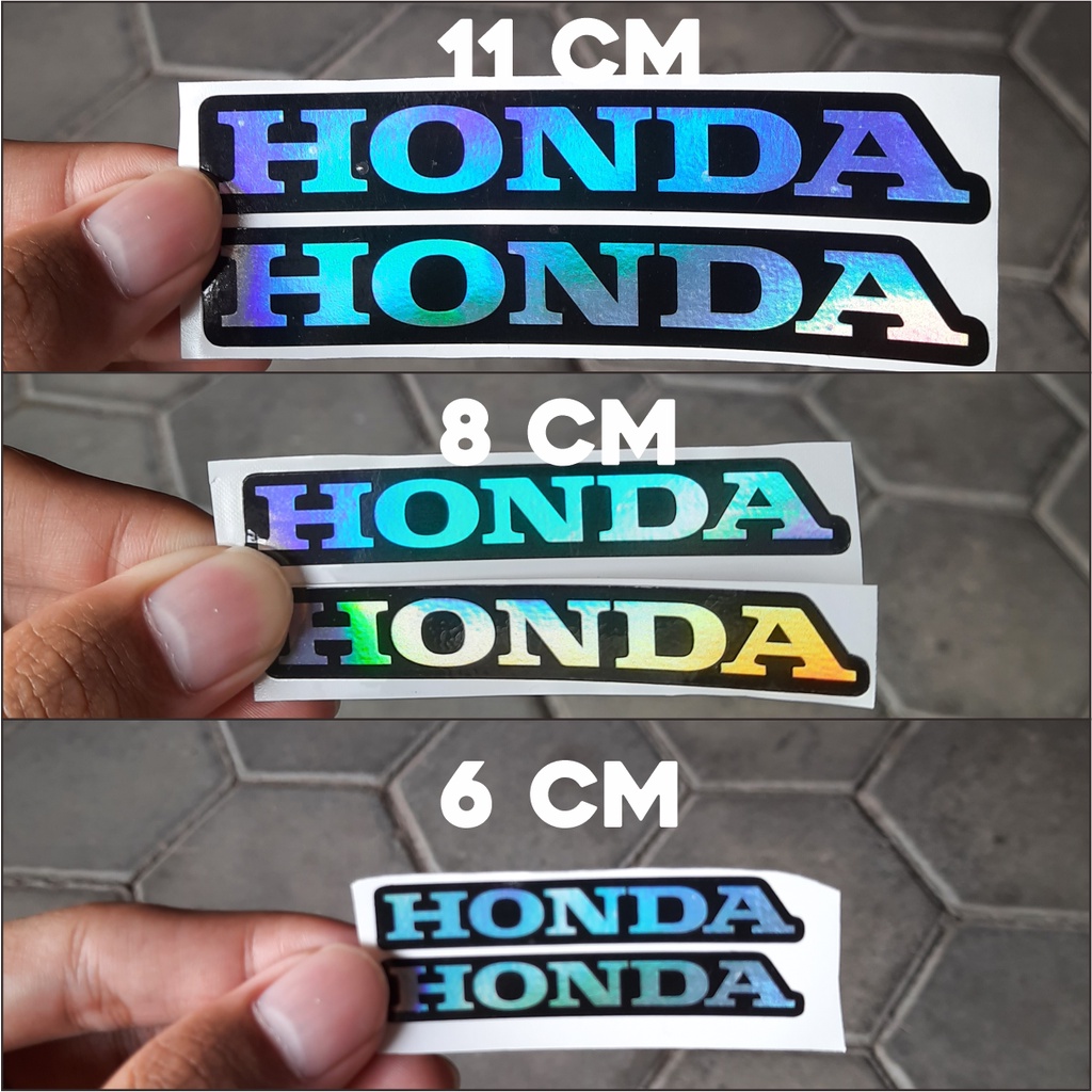Honda Hologram Logo Print Cut Stickers Pair of Motorcycle Printcut ...