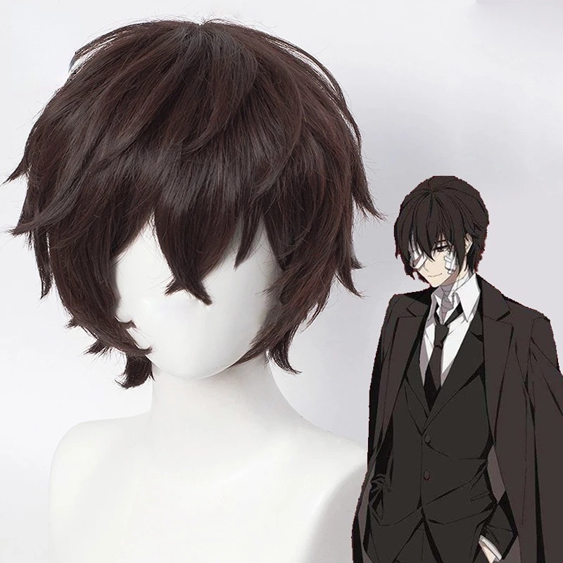 Dazai Osamu Wig Anime Bungo Stray Dogs Cosplay Short Black Heat ...