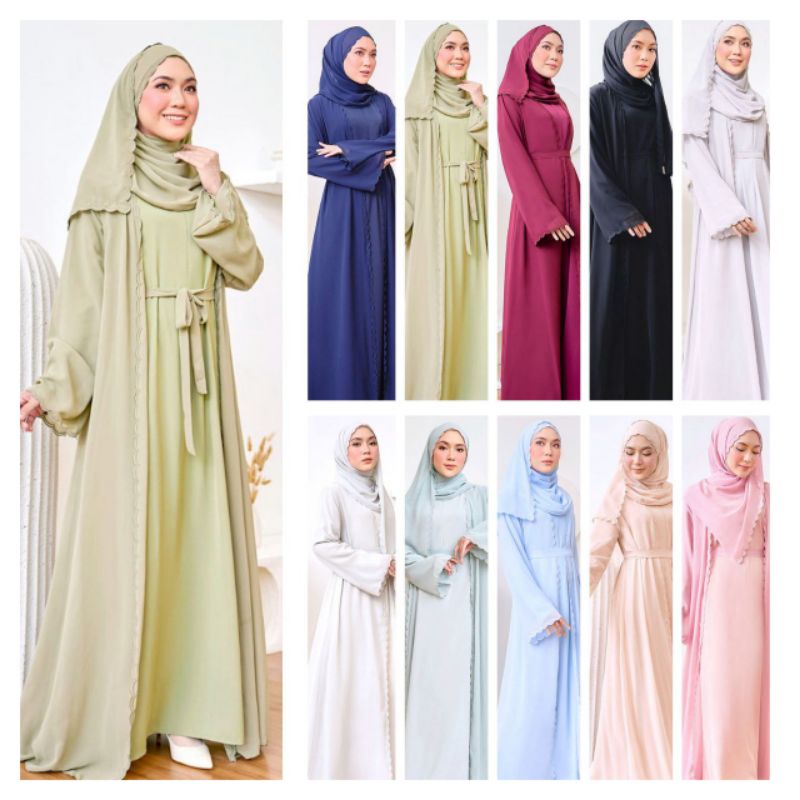 Tanisha Set Abaya. 790 Set Jubah Sulam! Shawl Sulam! Nursing/BF Friendly Abaya! | Shopee Malaysia