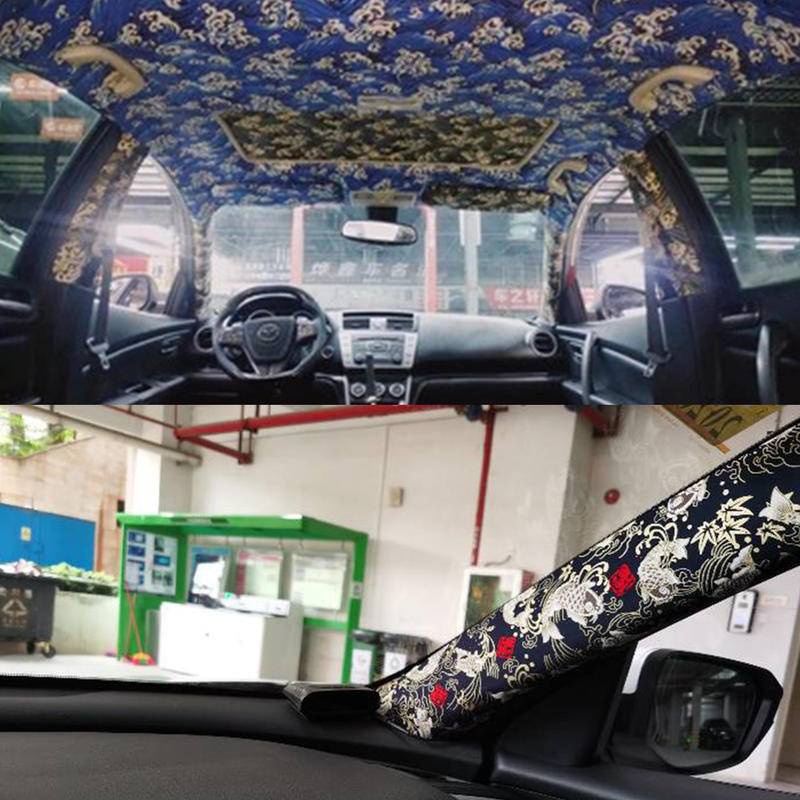 JDM Car and motorcycle Modified Roof Cloth Racing A-Pillar Auto Fabric ...