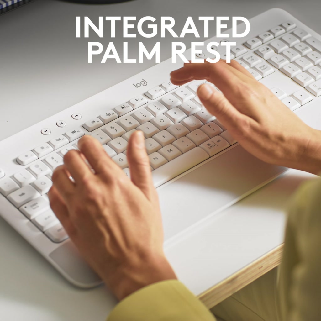 Logitech Signature K650 Comfort Full-Size Wireless Keyboard with Wrist ...