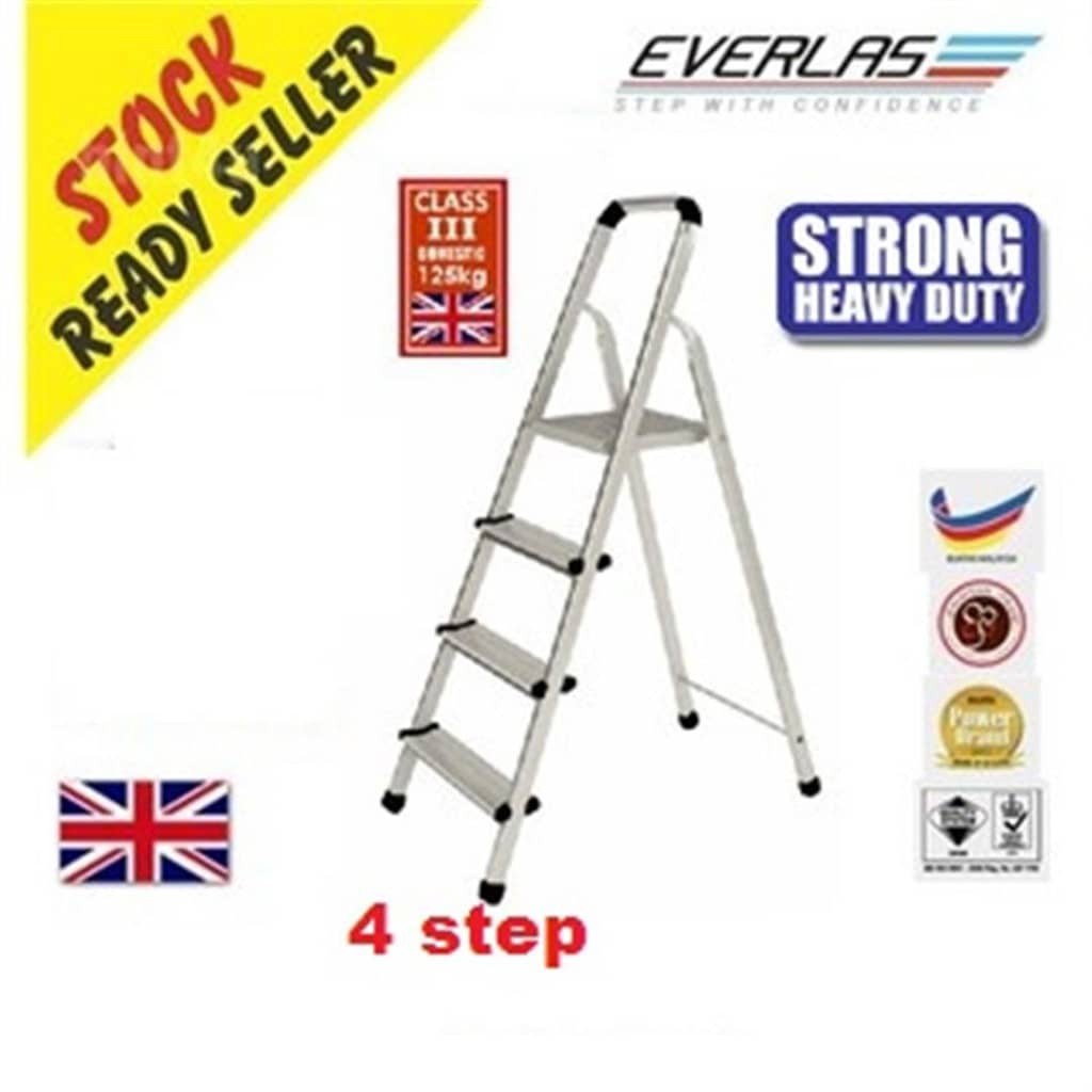 Everlas 3 TO 8 Steps Heavy Duty 125KG Platform Ladder Tangga Lipat ...