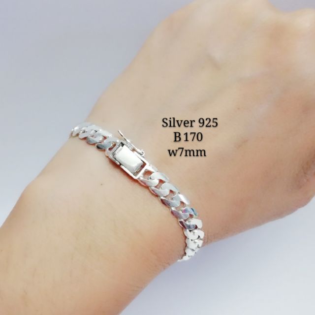 Pure silver 925 Women Bracelet Gelang Wanita B170 | Shopee Malaysia