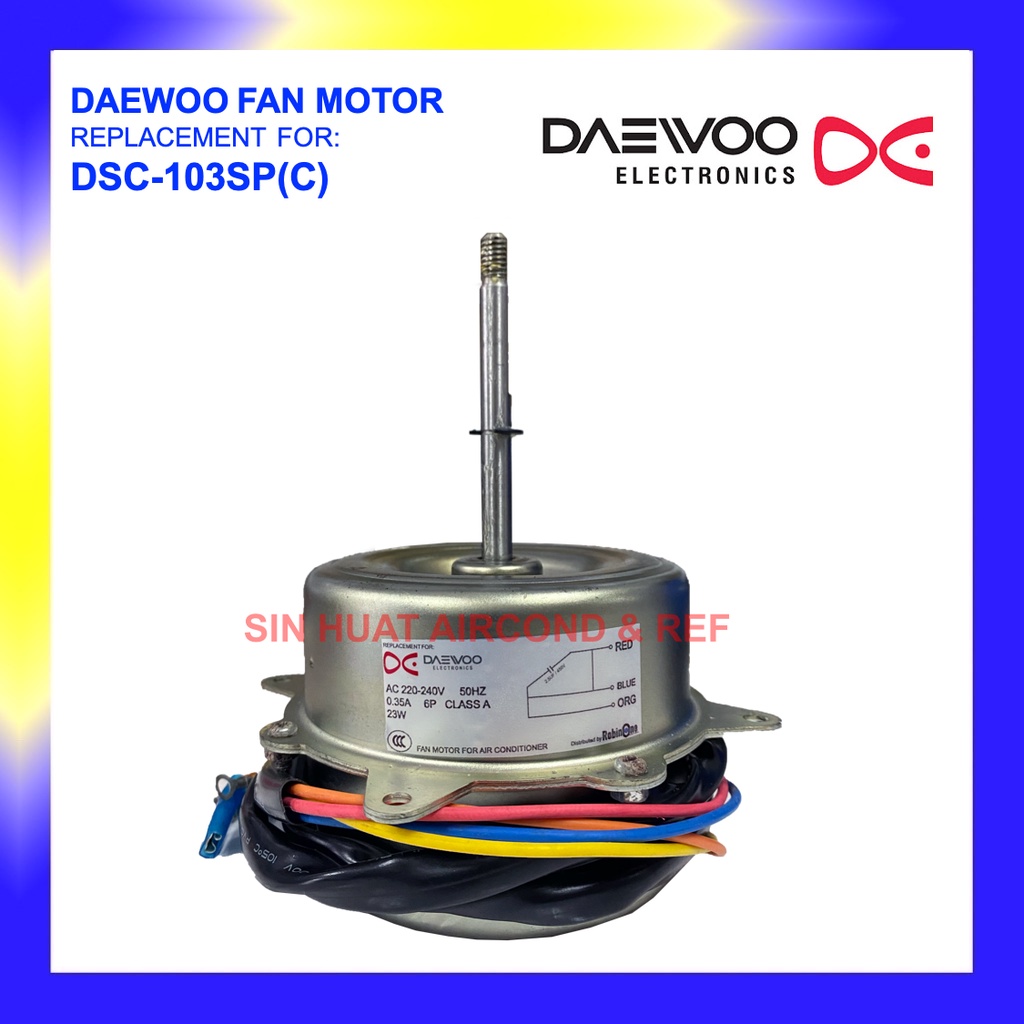 DAEWOO Outdoor Fan Motor DSC-103SP DAEWOO Replacement Motor Outdoor ...