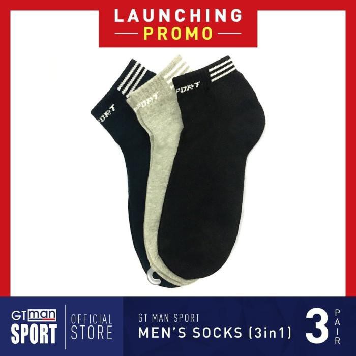 Gt Man Sport GTS 3IN1 Men's Socks - All Size | Shopee Malaysia