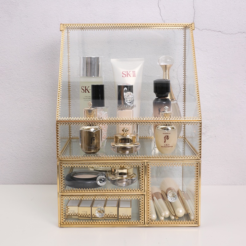 Meja solek pelbagai fungsi kotak simpanan minyak wangi kosmetik habuk gincu penjagaan kulit ...