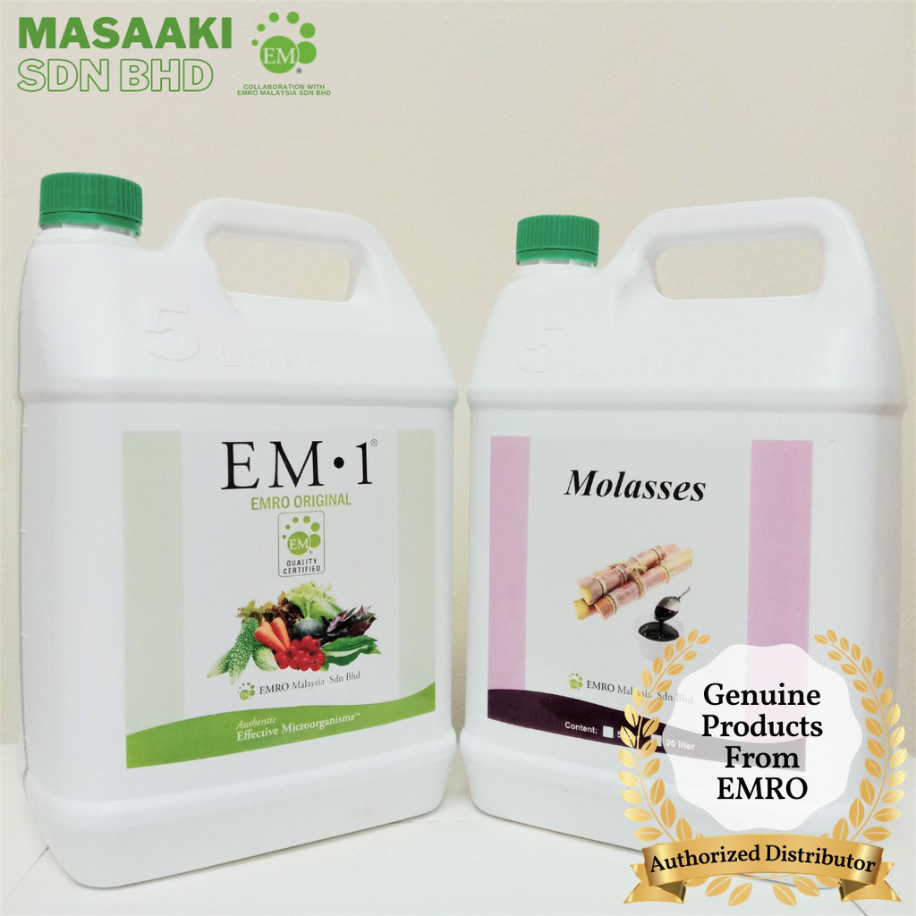 EM1 + Molasses | SET (5 Litre each) | Organic Garden Farm Animal ...