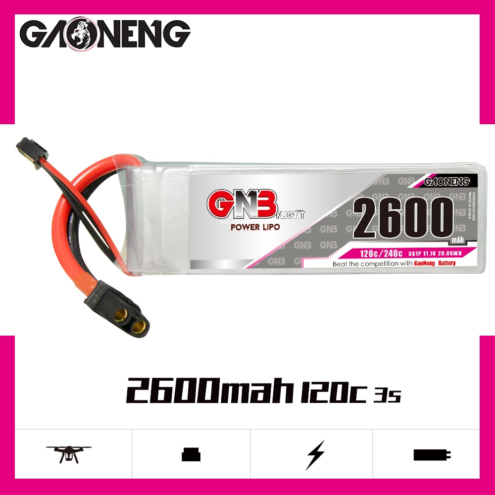[OFFICIAL WARRANTY 30 DAYS] GNB26003S120A/GAONENG GNB 2600MAH 3S 11.1V ...